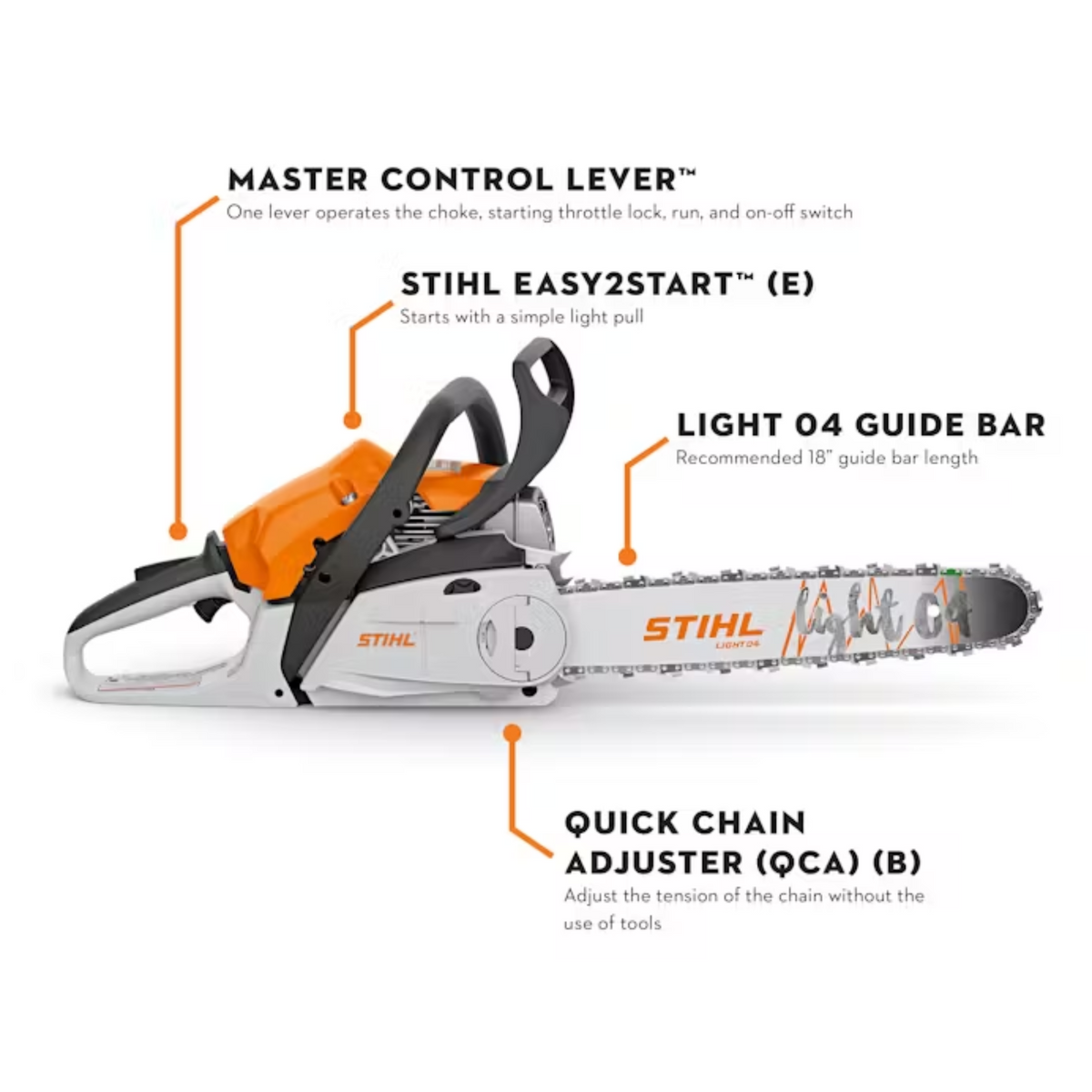 STIHL® MS 212 C-BE with 18 inch bar and chain – Clean Slate Power House